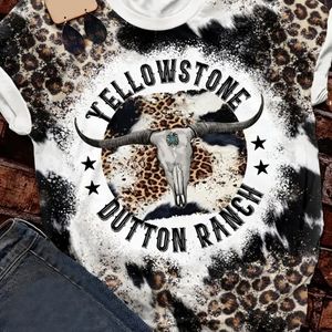house of threads | Tops | New Dutton Ranch Animal Print Graphic Tee ...